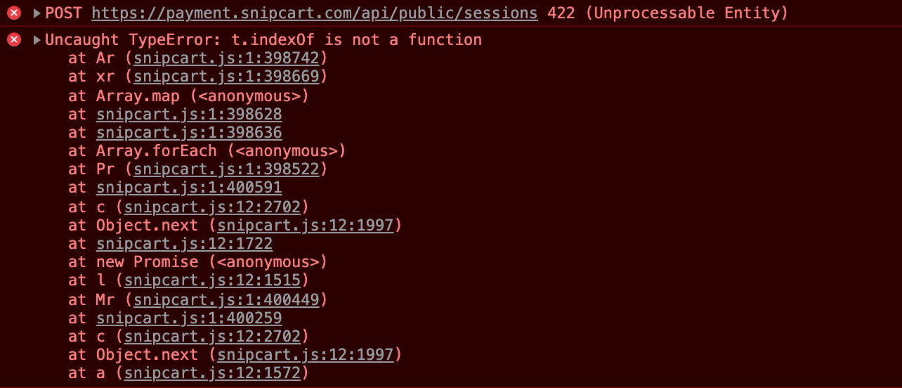 Next js Stuck At Checkout 422 Unprocessable Entity Error Support